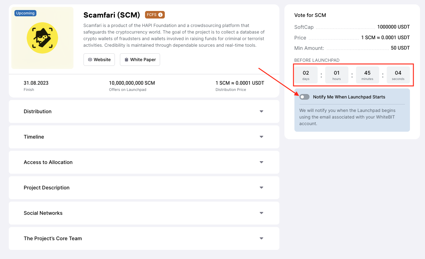 WhiteBIT Launchpad – WhiteBIT